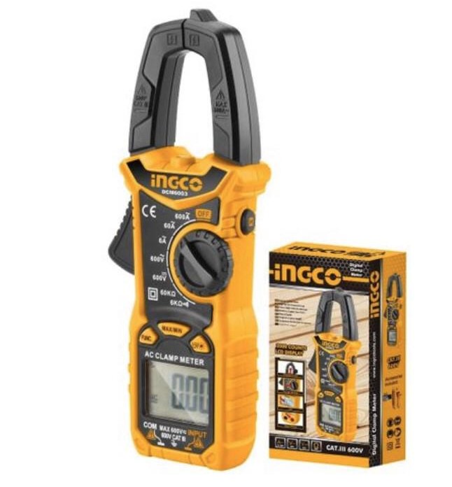 INGCO DCM6003 Digital AC Clamp Meter - Accurate Current Measurement ...