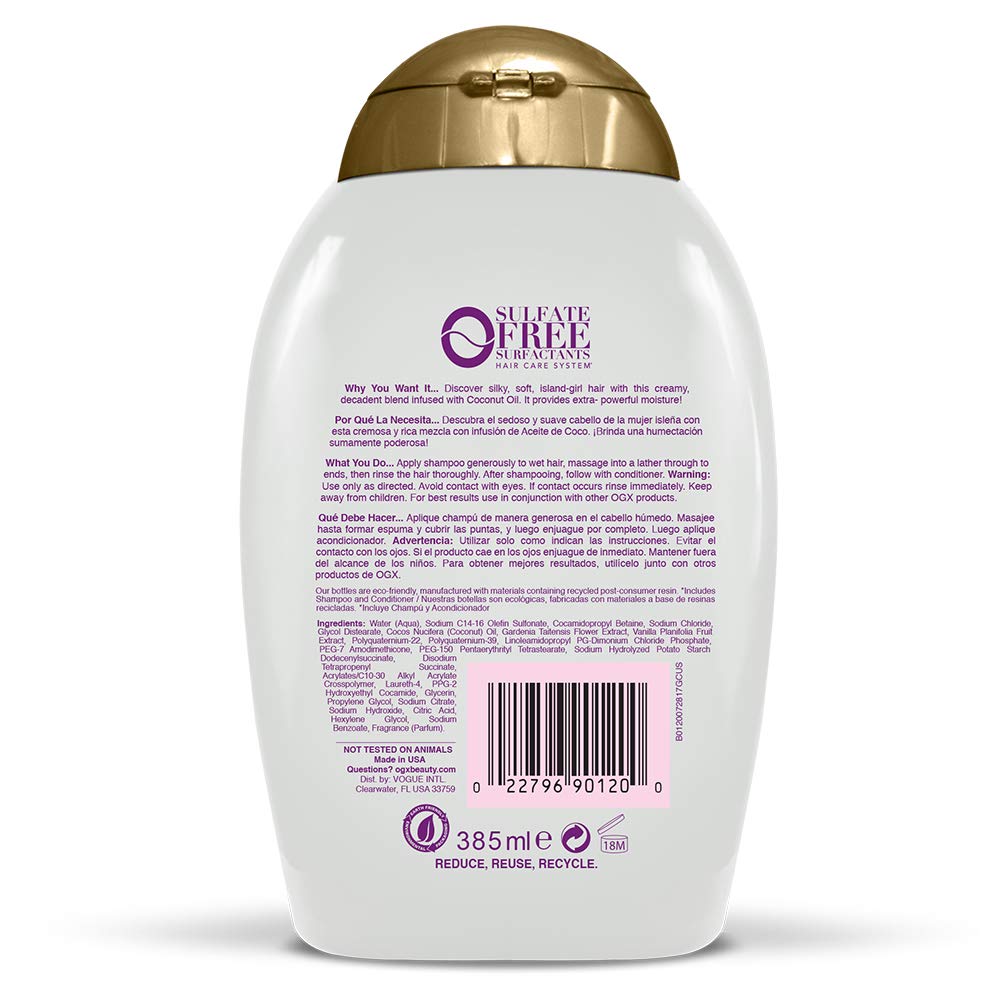 OGX Damage Remedy + Coconut Miracle Oil Extra Strength Shampoo 385ml ...