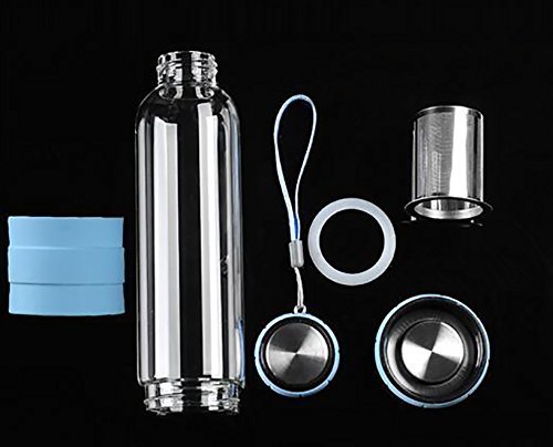 Stay Hydrated in Style with Our Glass Water Bottle & Flusk Tea Infuser ...