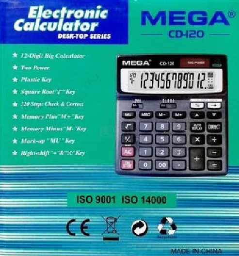 The Mega CD-120 calculator is a compact and versatile calculator ...