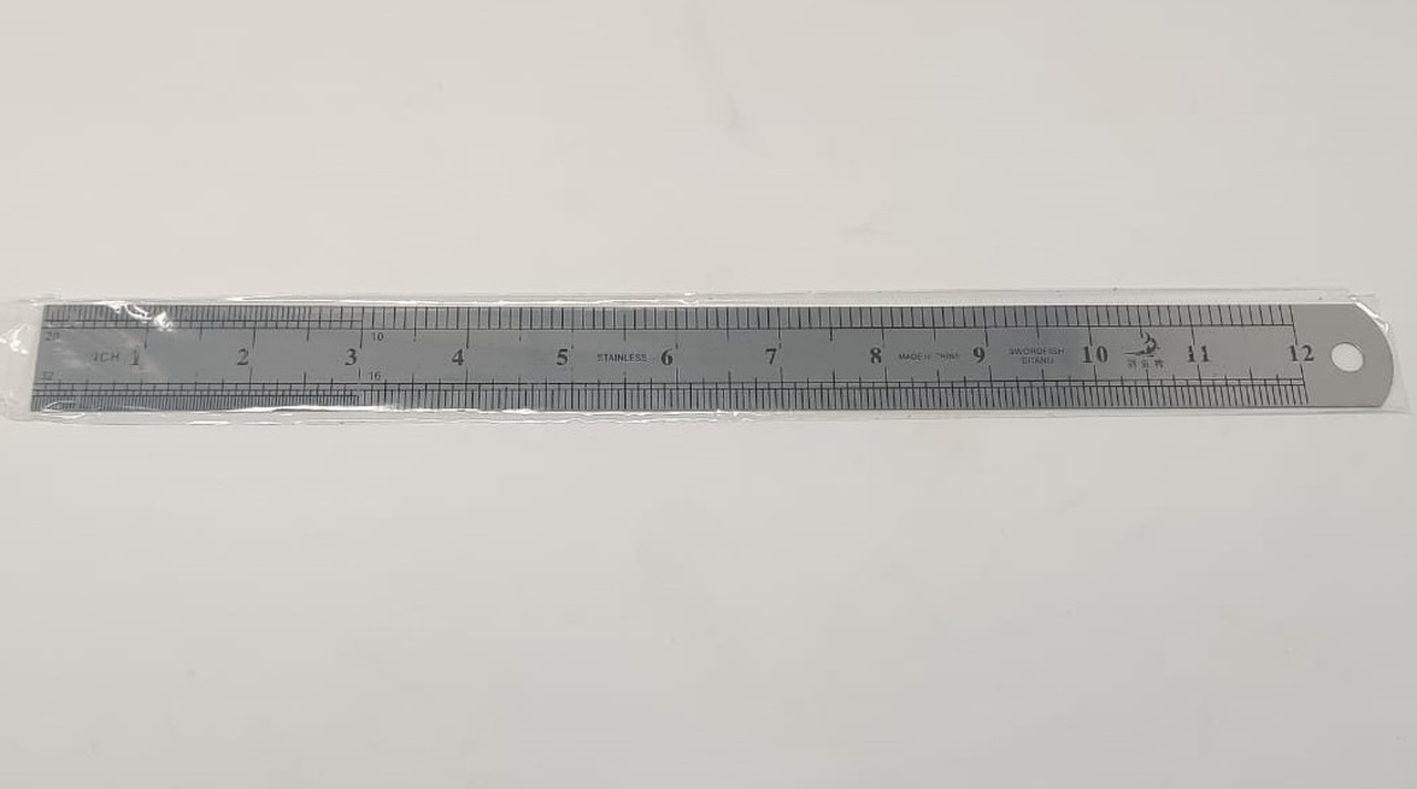 Swordfish Stainless Steel Measuring Ruler Scale 12"-airDeal.com.bd