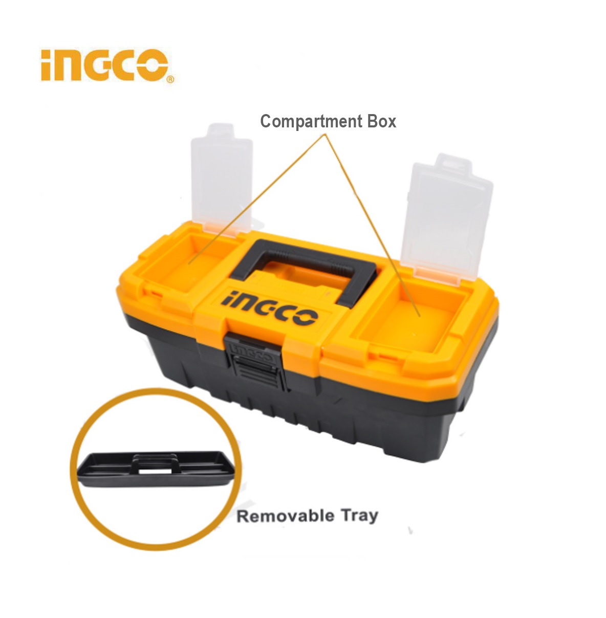 INGCO PBX1401 Plastic Tool Box - Durable and Versatile Storage Solution ...