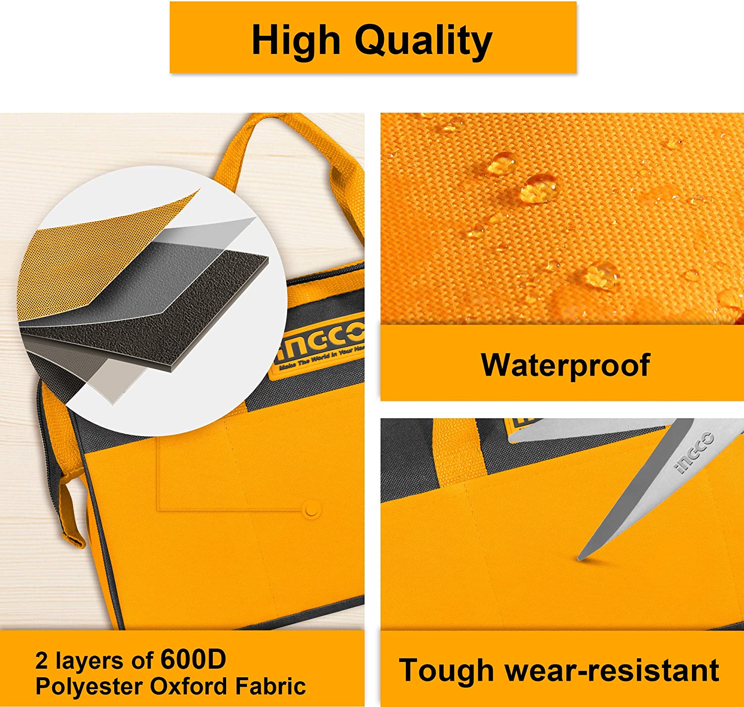 INGCO HTBG28161 Plastic Tool Bag - Durable and Versatile Storage ...