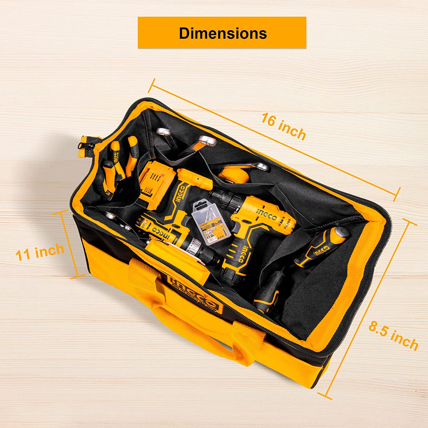 INGCO HTBG28161 Plastic Tool Bag - Durable and Versatile Storage ...