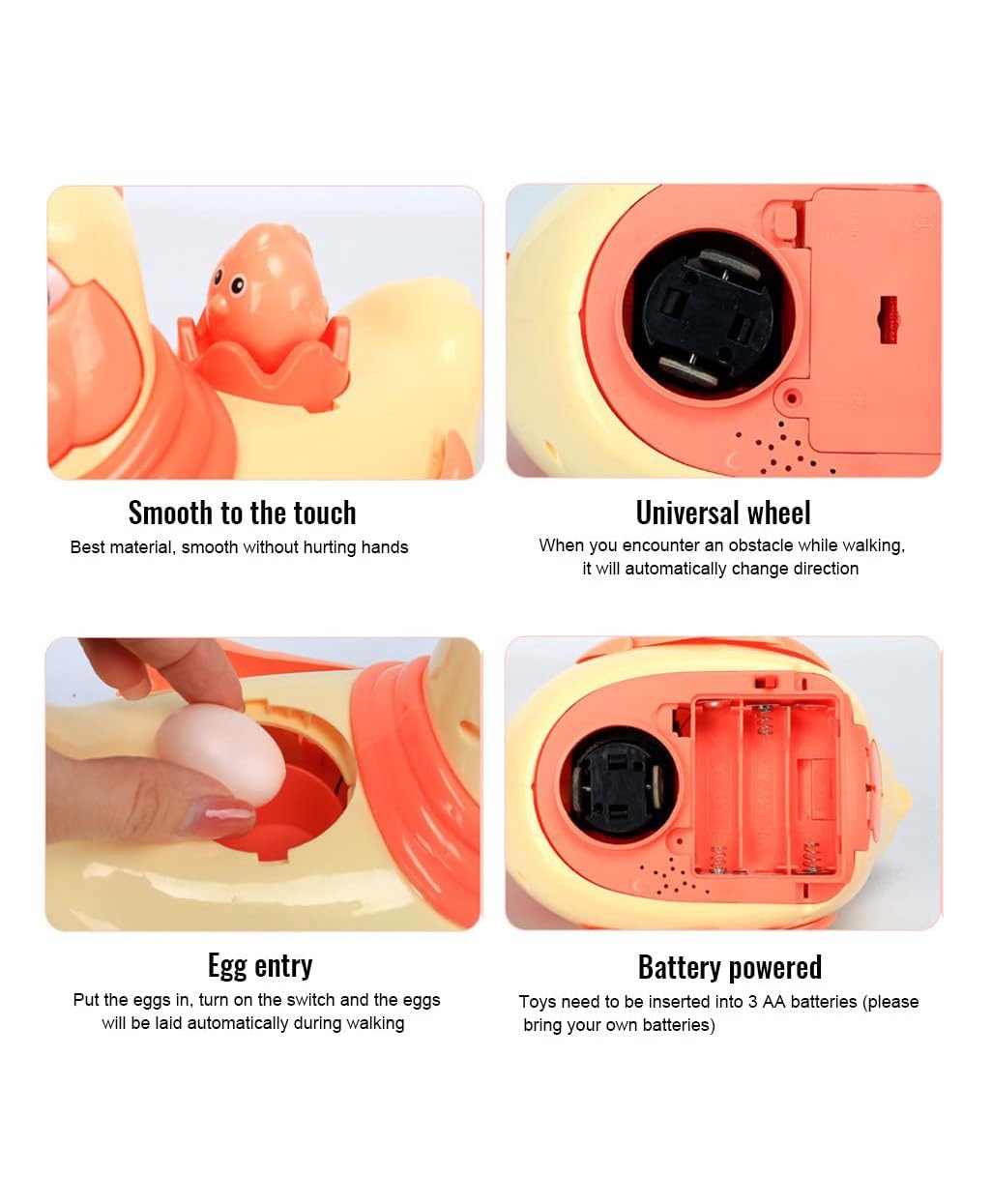 Musical Walking Chicken Toy with Lights & Eggs-airDeal.com.bd