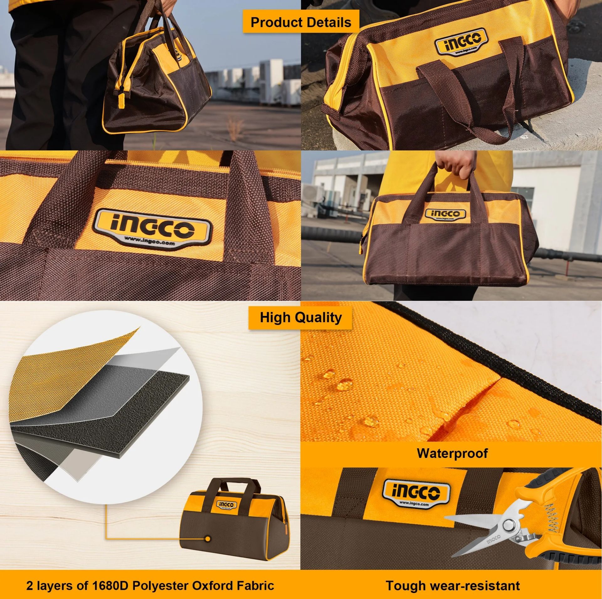 INGCO 13" Tool Bag HTBG281328 – Durable & Compact-airDeal.com.bd