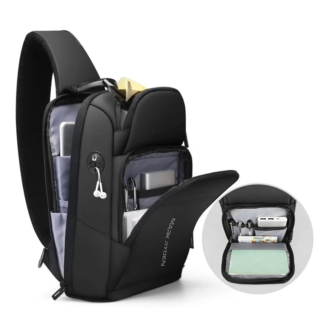 Mark Ryden MR7618 Anti-Theft Sling Bag with USB-airDeal.com.bd